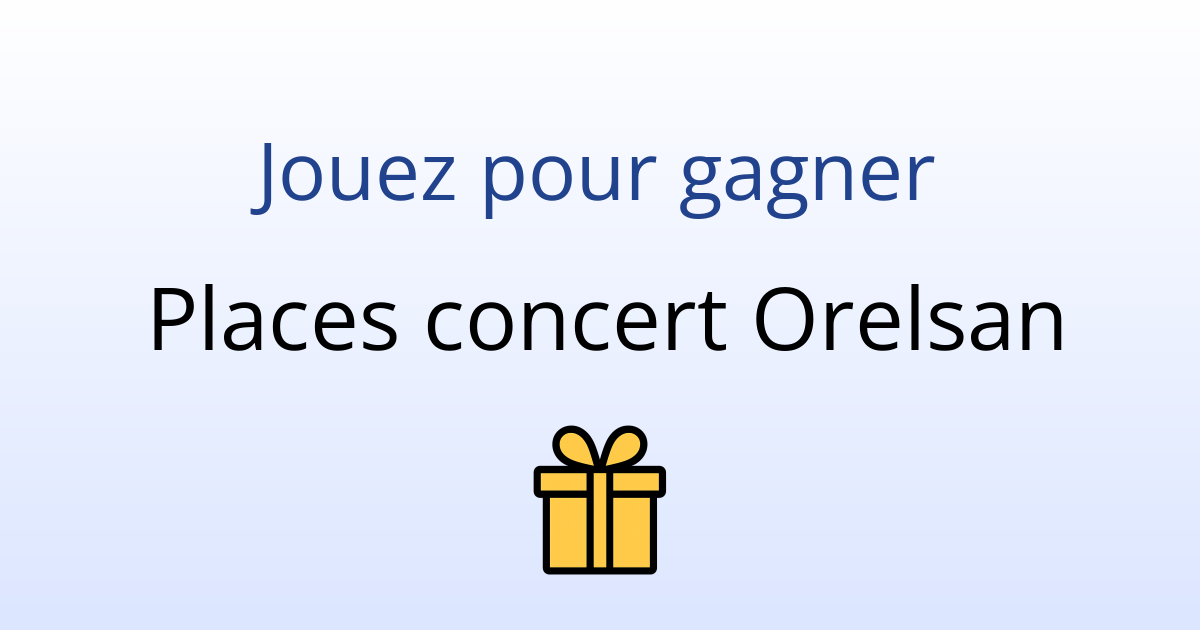 Gagnez vos places pour le concert d’Orelsan